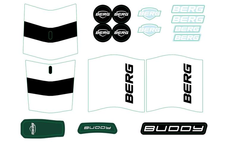 Buddy 2.0 - Sticker set Retro Green | BERG