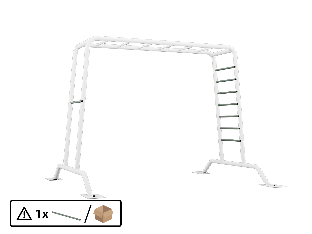 PlayBase Green - Ladder Rung, Tumble Bar | BERG